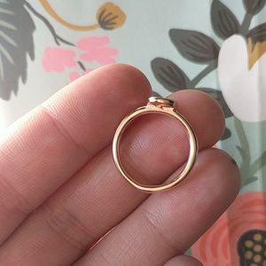 BaubleBar | Jewelry | Nwot Rose Gold Q Letter Alphabet Ring | Poshmark